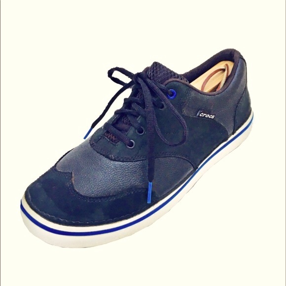 CROCS | Shoes | Crocs Mens 8976 Black Suedetextile Golf Shoes 9m | Poshmark